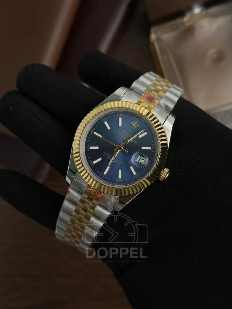 RLX - Datejust Silver Gold Blue - AAA Quality – Doppel Watches