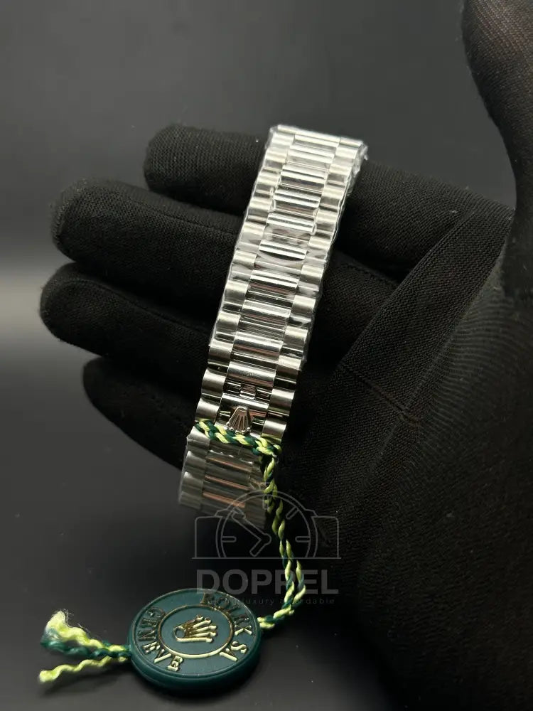 RLX - Day Date Silver Black - Premium Quality – Doppel Watches